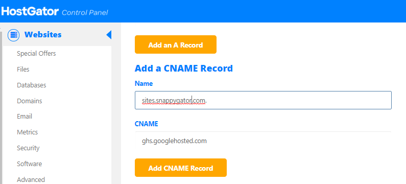 Sites with Google | HostGator Support
