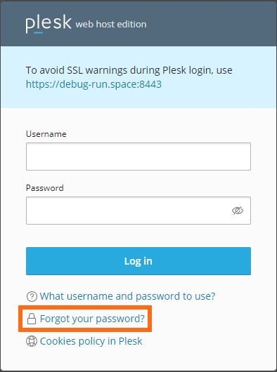 Changing password in Plesk - Windows Shared