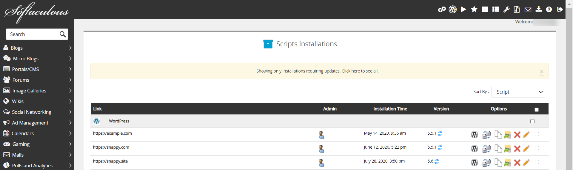 How to Update Installations with Softaculous | HostGator Support
