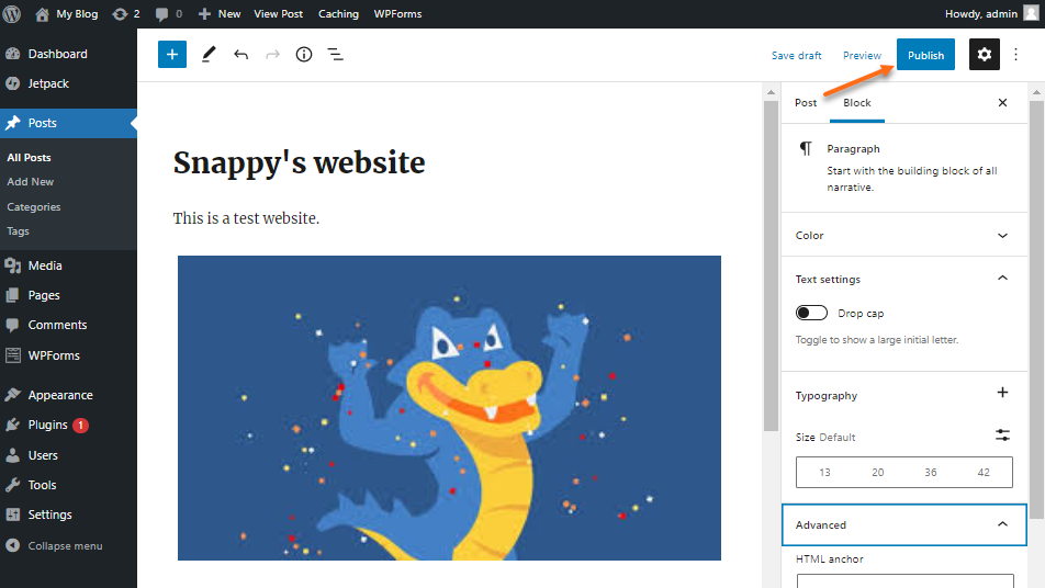Guide To Publishing A WordPress Page Or Post HostGator Support